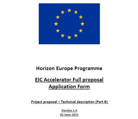 Eic Accelerator New Templates Available Horizon Europe European Sme Funding