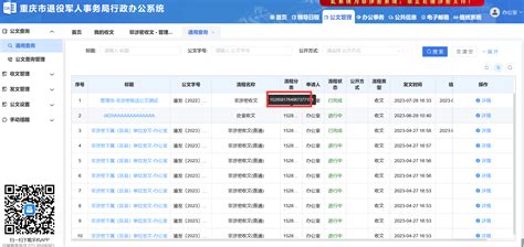 Bug 12063 【公文查询 通用查询】：列表中展示流程分类，信息显示有误，获取的是id编号 退役军人后台 禅道