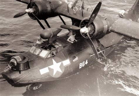Vpb54 Vp 54 Pby 5a Catalina Coming Up The Launching Ramp Note Turret