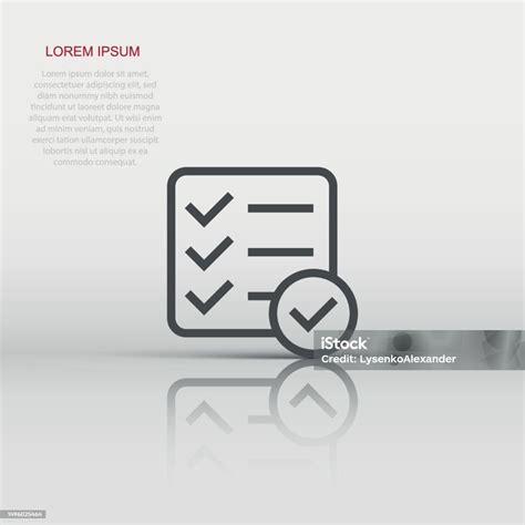 플랫 스타일의 체크 리스트 문서 서명 아이콘 흰색 절연 배경에 설문 조사 벡터 일러스트 마크 배너 비즈니스 개념을 확인 하십시오 0명에 대한 스톡 벡터 아트 및 기타 이미지