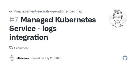 Managed Kubernetes Service Logs Integration · Issue 7 · Ovh