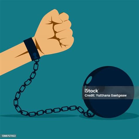 죄수 사슬에 잡힌 자유는 없습니다 벡터 일러스트레이션 수갑에 대한 스톡 벡터 아트 및 기타 이미지 수갑 갇힌 개념