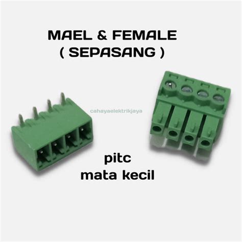 Jual Terminal Block 4 Pin Pluggable 4p L Siku Terminal Blok 4 Pin Mata Kecil Jakarta