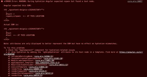 Using `and` Throws Hydration Error Ng0500 · Issue 49905 · Angular