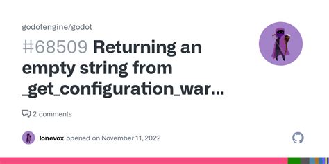 Returning An Empty String From Getconfigurationwarnings Doesnt Remove Existing Warnings