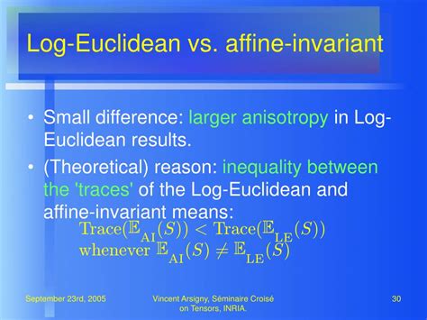 Ppt Diffusion Tensor Processing With Log Euclidean Metrics Powerpoint