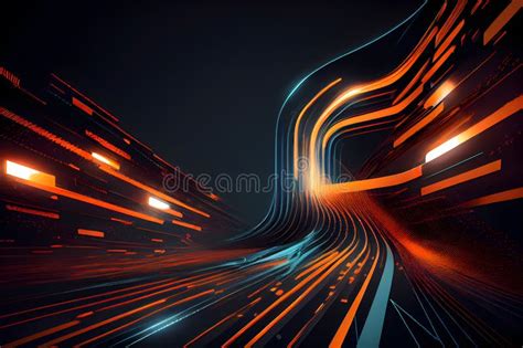 Abstract Technology Background Futuristic Technology Style Motion Ai Generative Stock