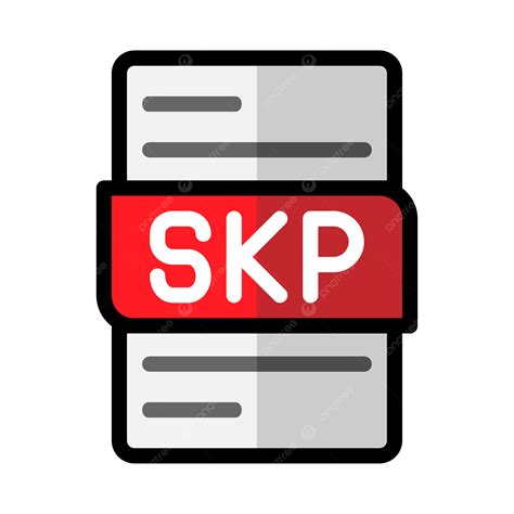Skp File Type Flat Icons Document Files Format Graphic Design Outline
