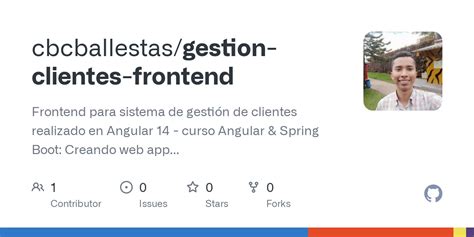 GitHub cbcballestas gestion clientes frontend Frontend para sistema de gestión de clientes