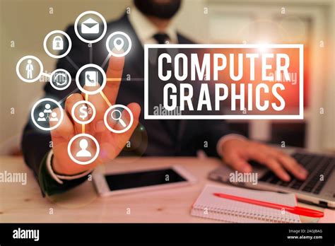 Writing Note Showing Computer Graphics Business Concept For Visual