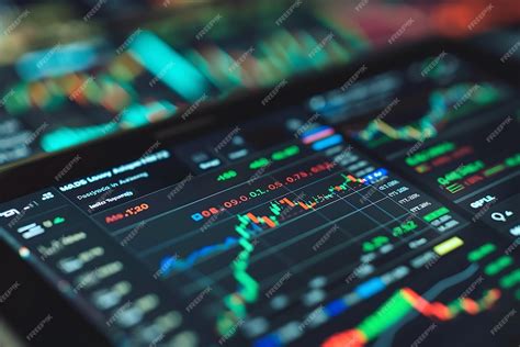 Premium Photo Modern Trading Platform App Displaying Realtime Stock Market Graphs