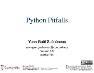Some Pitfalls With Python And Their Possible Solutions V PPT