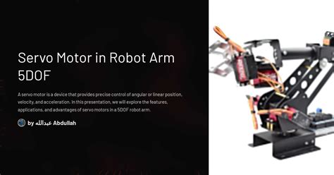 Servo Motor In Robot Arm 5dof