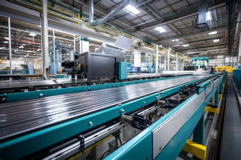 A High Speed Conveyor Belt Showcasing The Seamless Production Process