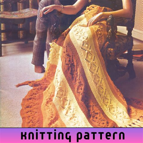 Aran Knit Throw Pattern Aran Afghan Pattern Lovely Blanket Knitting