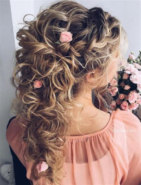 Messy Curly Wedding Updos