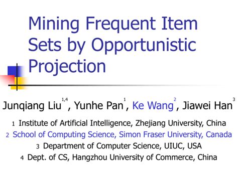 Mining Frequent Item Sets By Opportunistic Projection