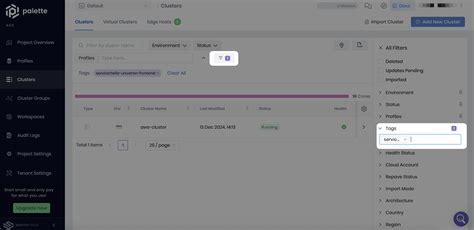 Deploy Cluster Profile Updates Palette