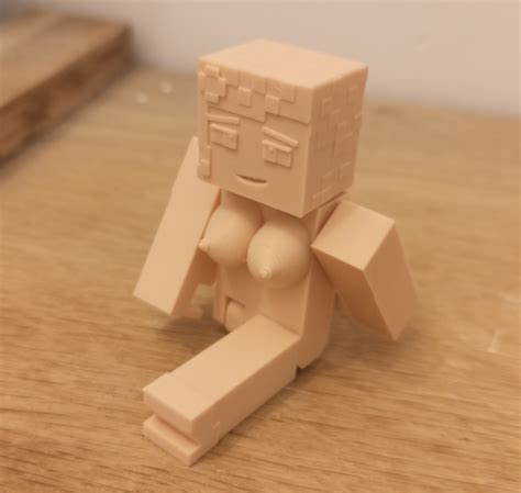 Stl File Minecraft Articulated Naked Girl Print In Place Natacha D Printer Model To