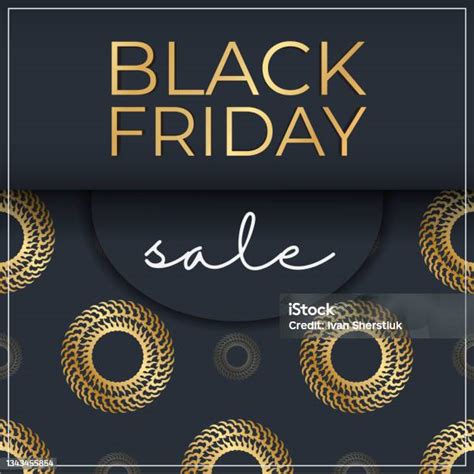 고급 골드 장식과 다크 블루 컬러의 블랙 프라이데이 파티 포스터 템플릿 금요일에 대한 스톡 벡터 아트 및 기타 이미지 금요일
