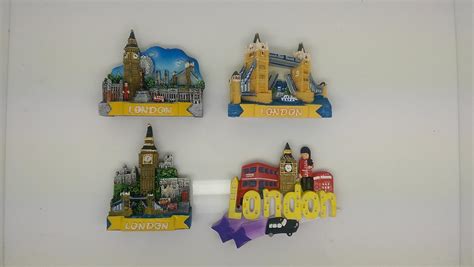 London England Souvenirs Polyresin Ceramic Fridge Magnet Featuring