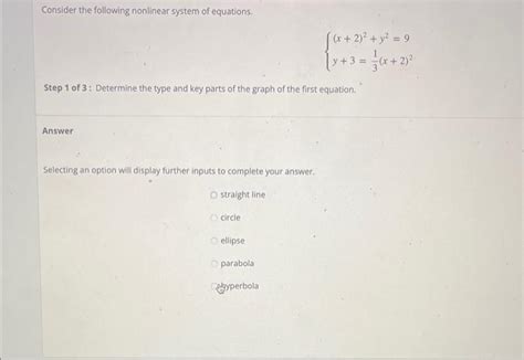 Solved Consider The Following Nonlinear System Of Equations