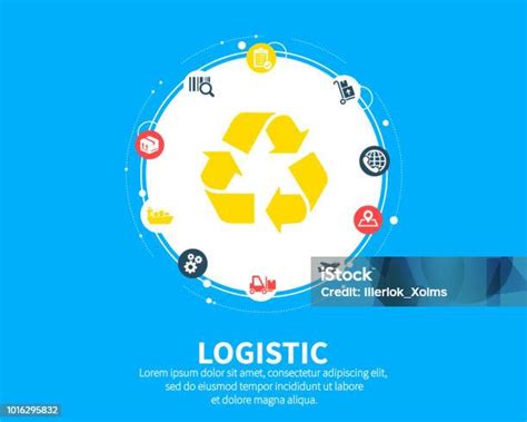 물류 개념입니다 유통 배달 서비스 배송 물류 수송 개념을 시장 연결 된 개체와 추상적인 배경입니다 벡터 일러스트입니다 개념과 주제에 대한 스톡 벡터 아트 및 기타 이미지