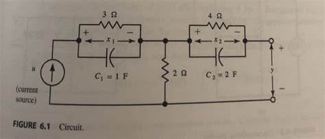 Solved Find A State Space Equation To Describe The Circuit