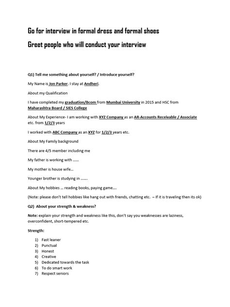 Important Interview Questions Pdf
