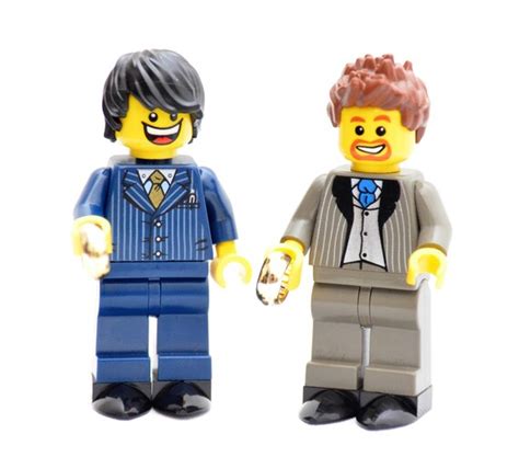 Custom Lego Minifigure Same Sex Bridal Couple Wedding Lego