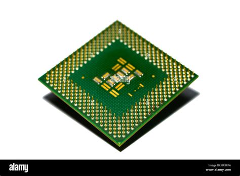 Microprocessor Isolated On White Background Stock Photo Alamy