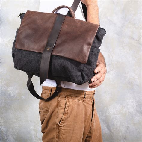 Brown Laptop Leather Backpack Etsy