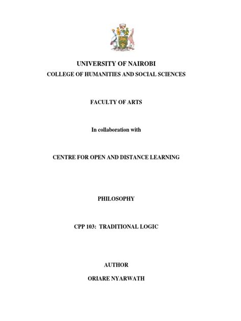 introduction to traditional logic an analysis of the key concepts and