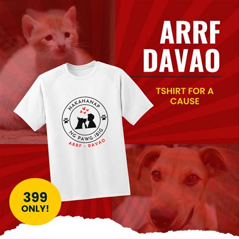 Arrf Animal Rescue Rehabilitation And Fostering Arrf Davao Inc Shirt For A Cause Shopee Philippines