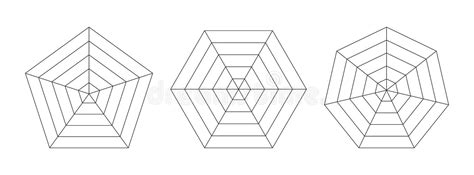 Radar Hexagon Chart Or Spider Graph Template Isolated On White Background Method Of Comparing