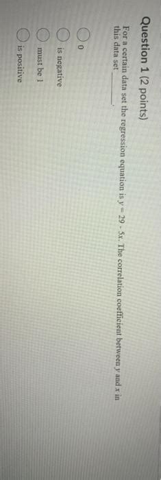 solved question 1 2 points for a certain data set the