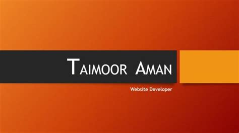 Taimoor Aman On Linkedin Taimooraman I Will Develop Html Css