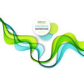 Green Abstract Wave Curved Lines Royalty Free Vector Image