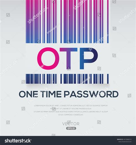 Otp Mean One Time Passwordvector Illustration Stock Vector Royalty