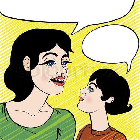 Mutter Und Tochter Stock Vektor Colourbox