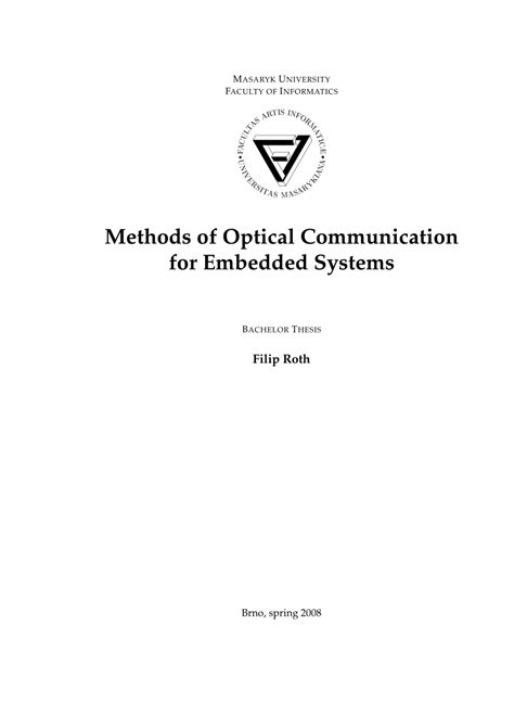 Pdf Methods Of Optical Communication For Embedded Systems