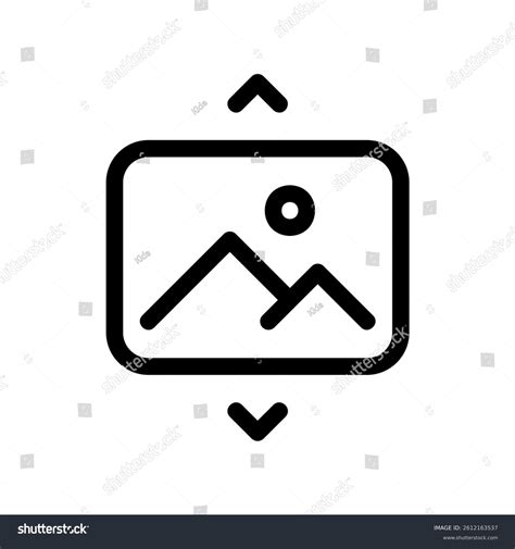Adjust Picture Height Interface Element Down Stock Vector Royalty Free