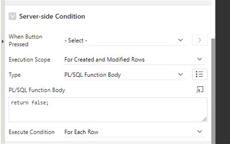 Bug Server Side Condition Not Working For Interactive Grids In Oracle Apex Oracle Forums