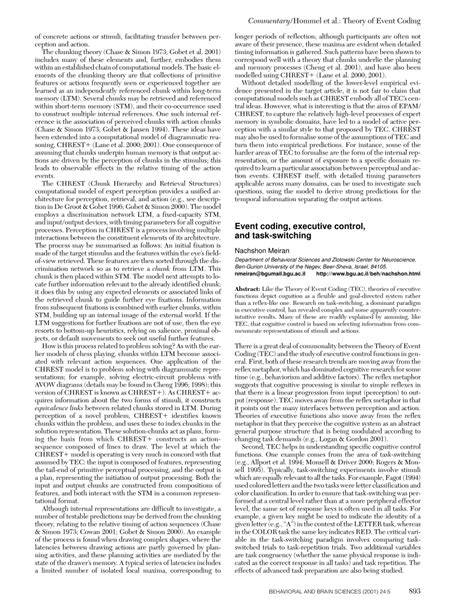 Pdf Event Coding Executive Control And Task Switching