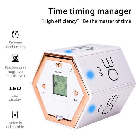Hexagon Timer Flip Countdown Led Display 15 Seconds Prompt Classroom