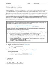 Minitab Assignment Hypothesis Testing For M M Weights Course Hero