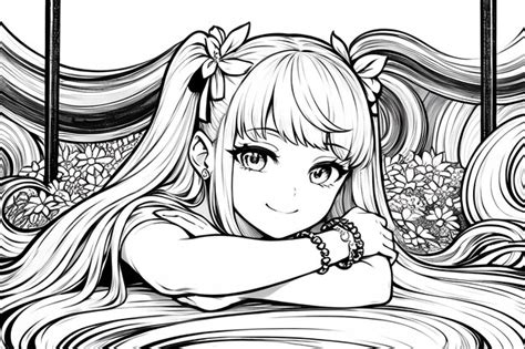 Premium Ai Image A Girl With A Ponytail And A Smile