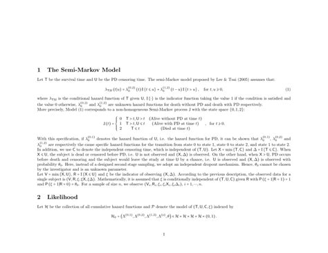 Pdf Estimating The Survival Function Based On The Semi Markov Model