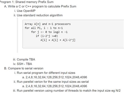 Program 1 Shared Memory Prefix Sum A Write A C Or