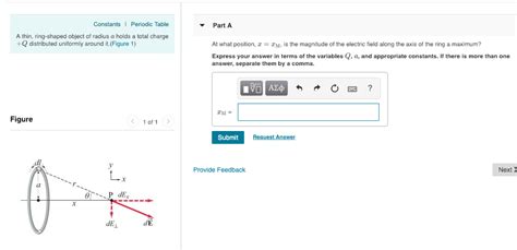 Solved Constants Periodic Table Part A A Thin Ring Shaped